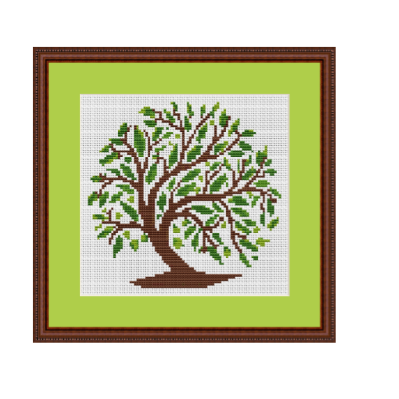Tree Cross Stitch Pattern. Instant Download. – Funny Cross Stitch
