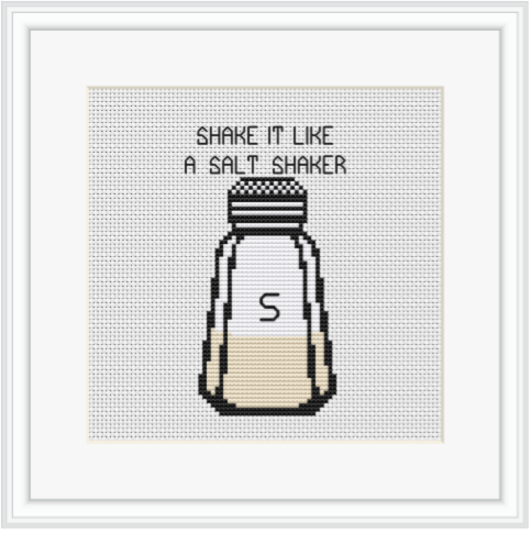 Shake It Like A Salt Shaker Cross Stitch Kit – Funny Cross Stitch