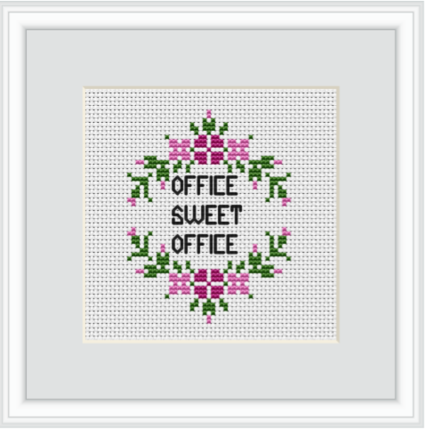 Office Sweet Office - Cross Stitch Kit – Funny Cross Stitch