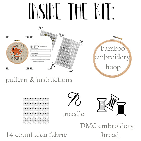 Zero Fox Given! Cross Stitch Kit – Funny Cross Stitch